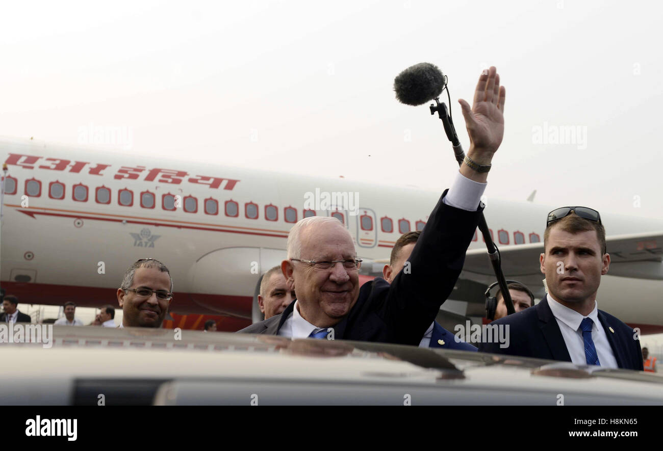 New Delhi, India. 14th Nov, 2016. Israeli President Reuven Rivlin ...