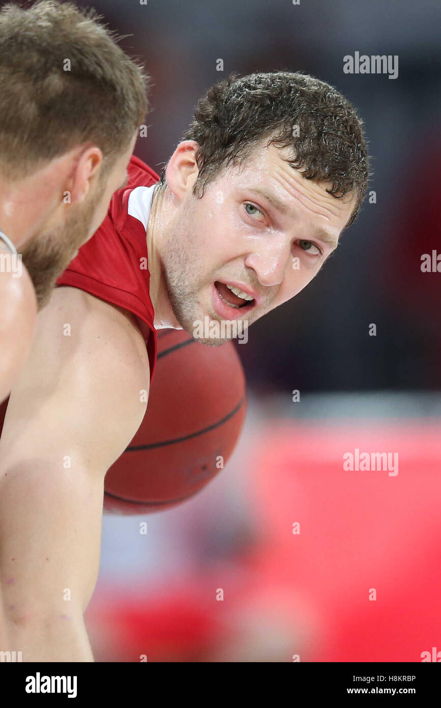 Bamberg's Janis Strelnieks in action in the German basketball ...