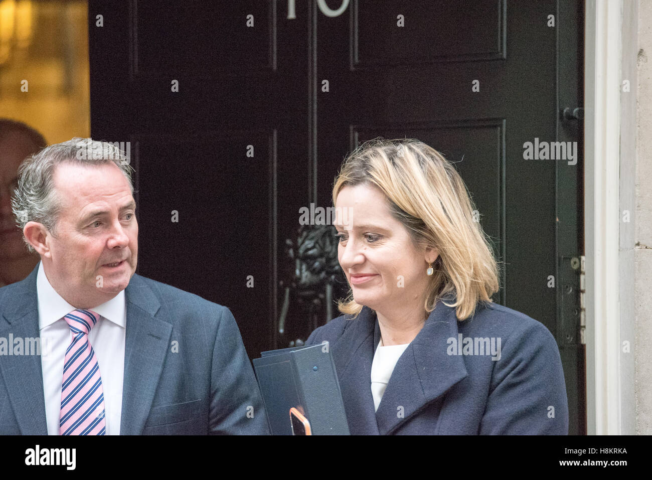 Home secretary amber rudd leave 10 downing street hi-res stock ...