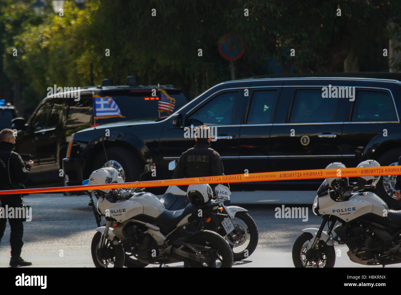 Athens, Greece. 15th Nov, 2016. One of the two identical Presidential ...