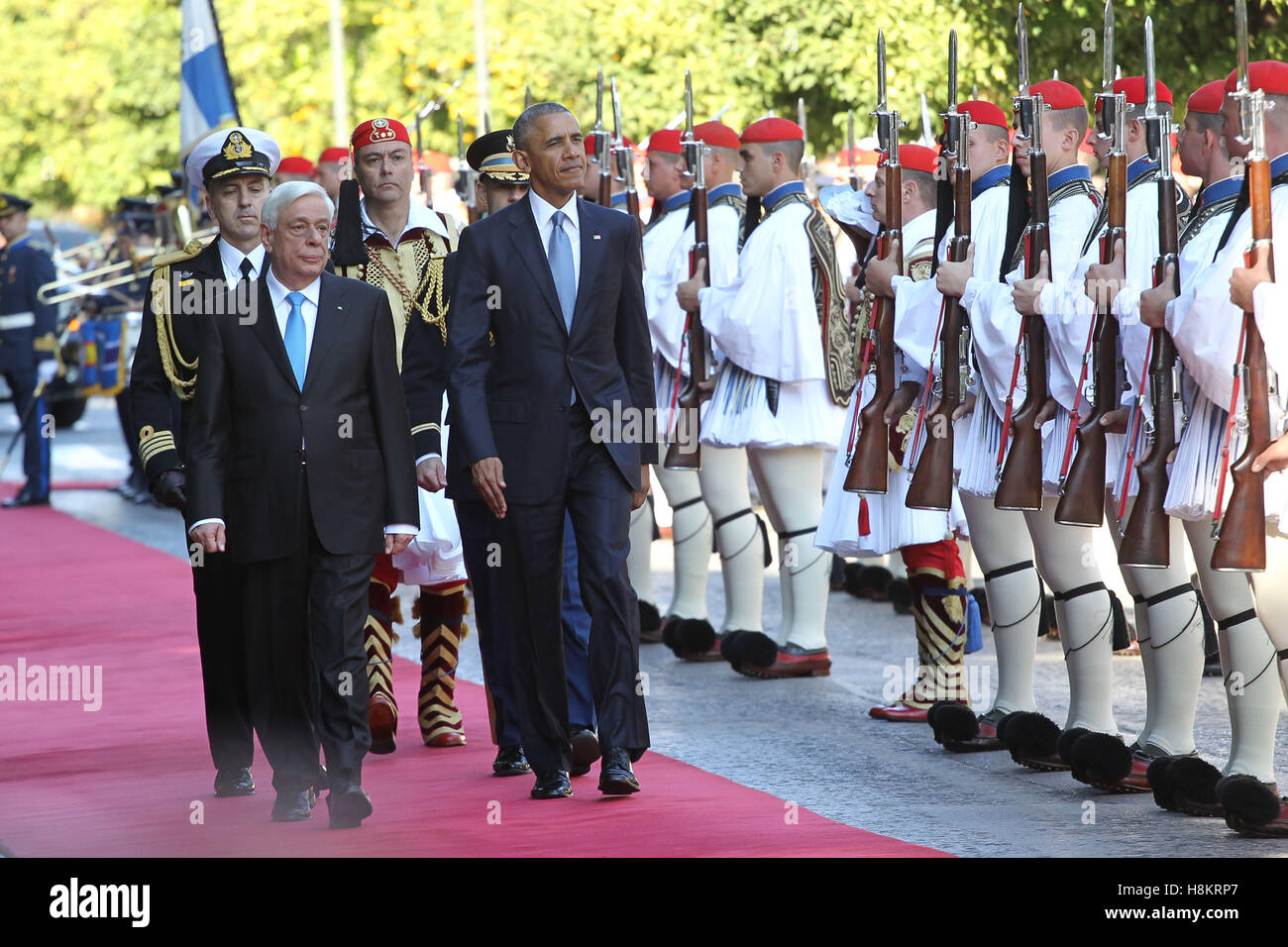 Athens, Greece. 15th Nov, 2016. US President Barack Obama and his greek ...