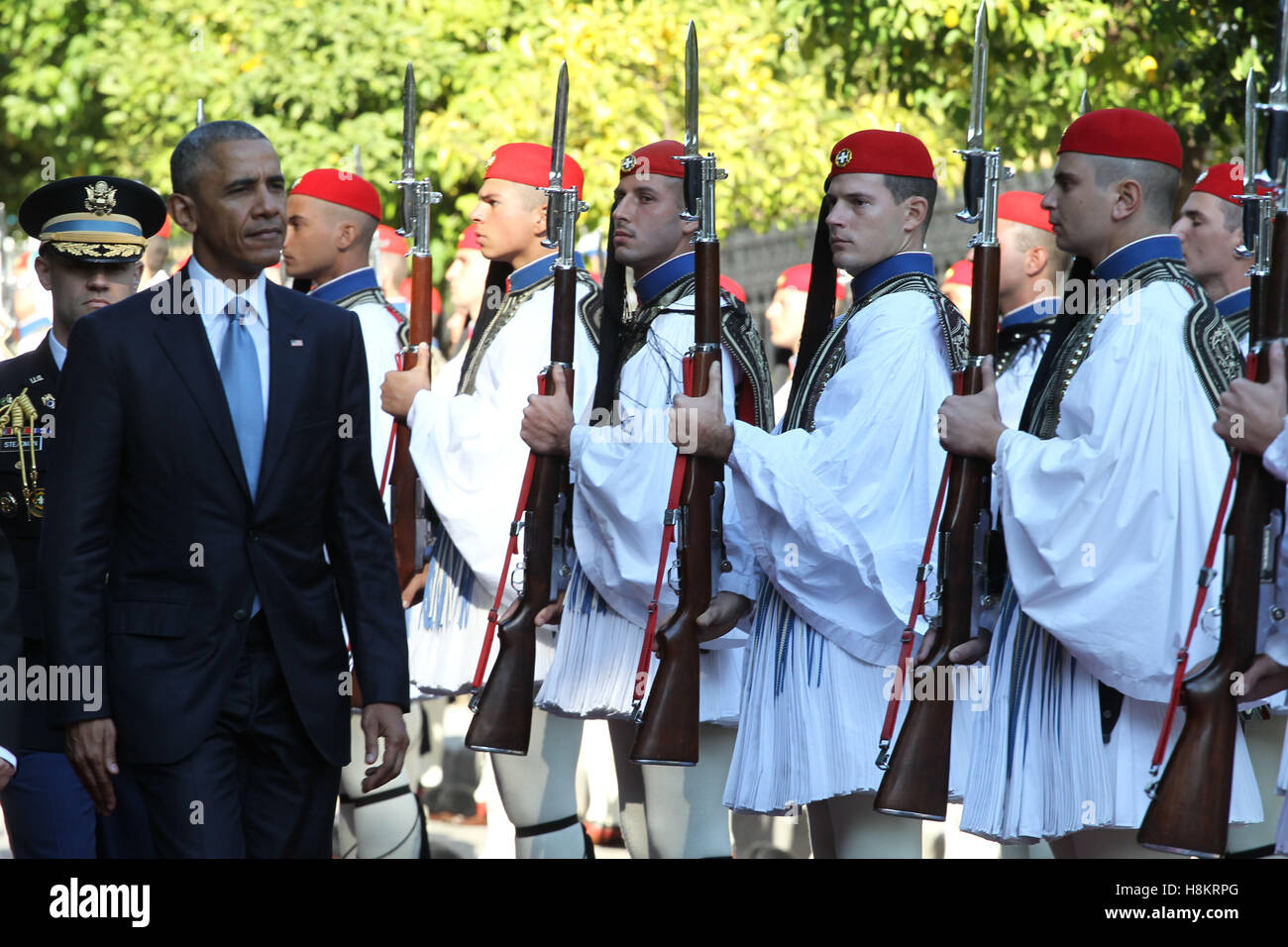Athens, Greece. 15th Nov, 2016. US President Barack Obama and his greek ...