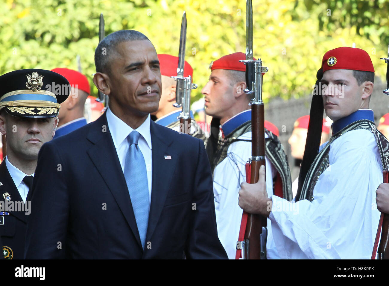 Athens, Greece. 15th Nov, 2016. US President Barack Obama and his greek ...