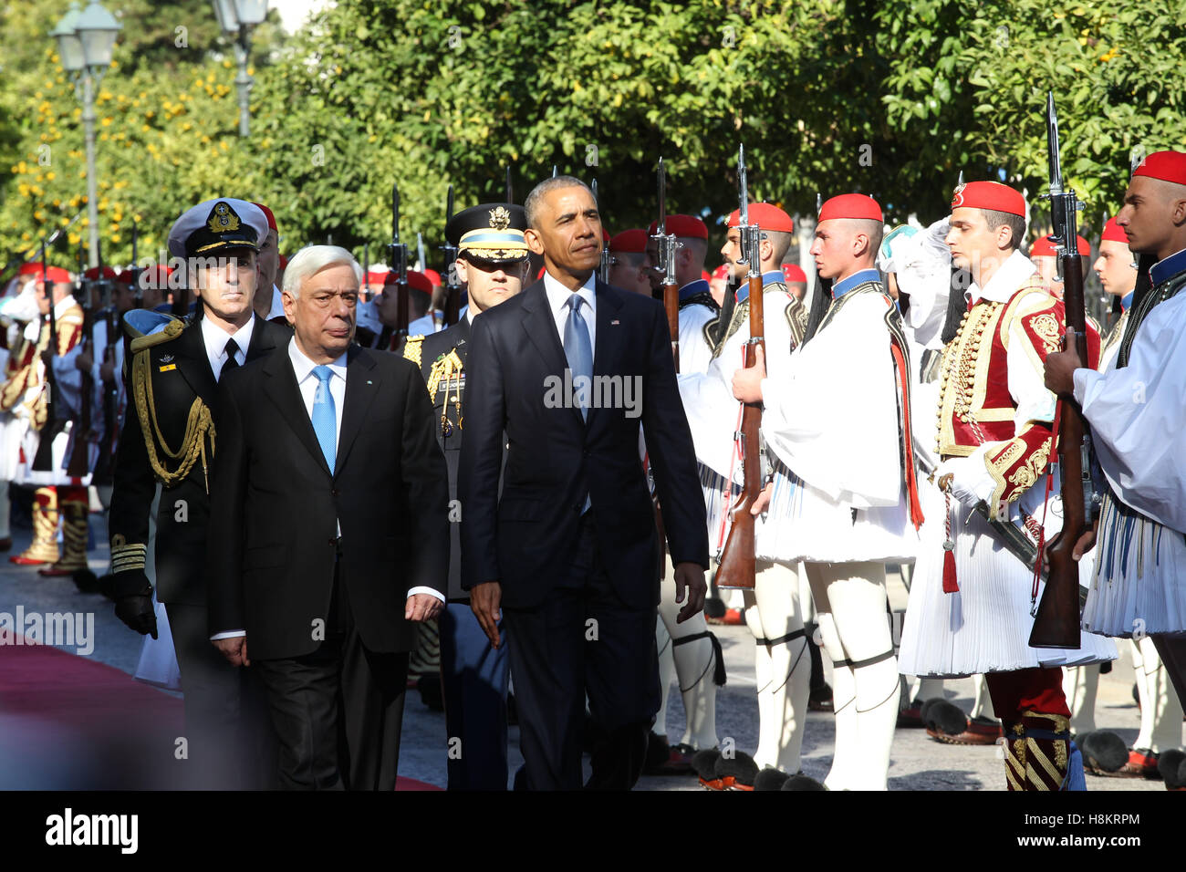 Athens, Greece. 15th Nov, 2016. US President Barack Obama and his greek ...