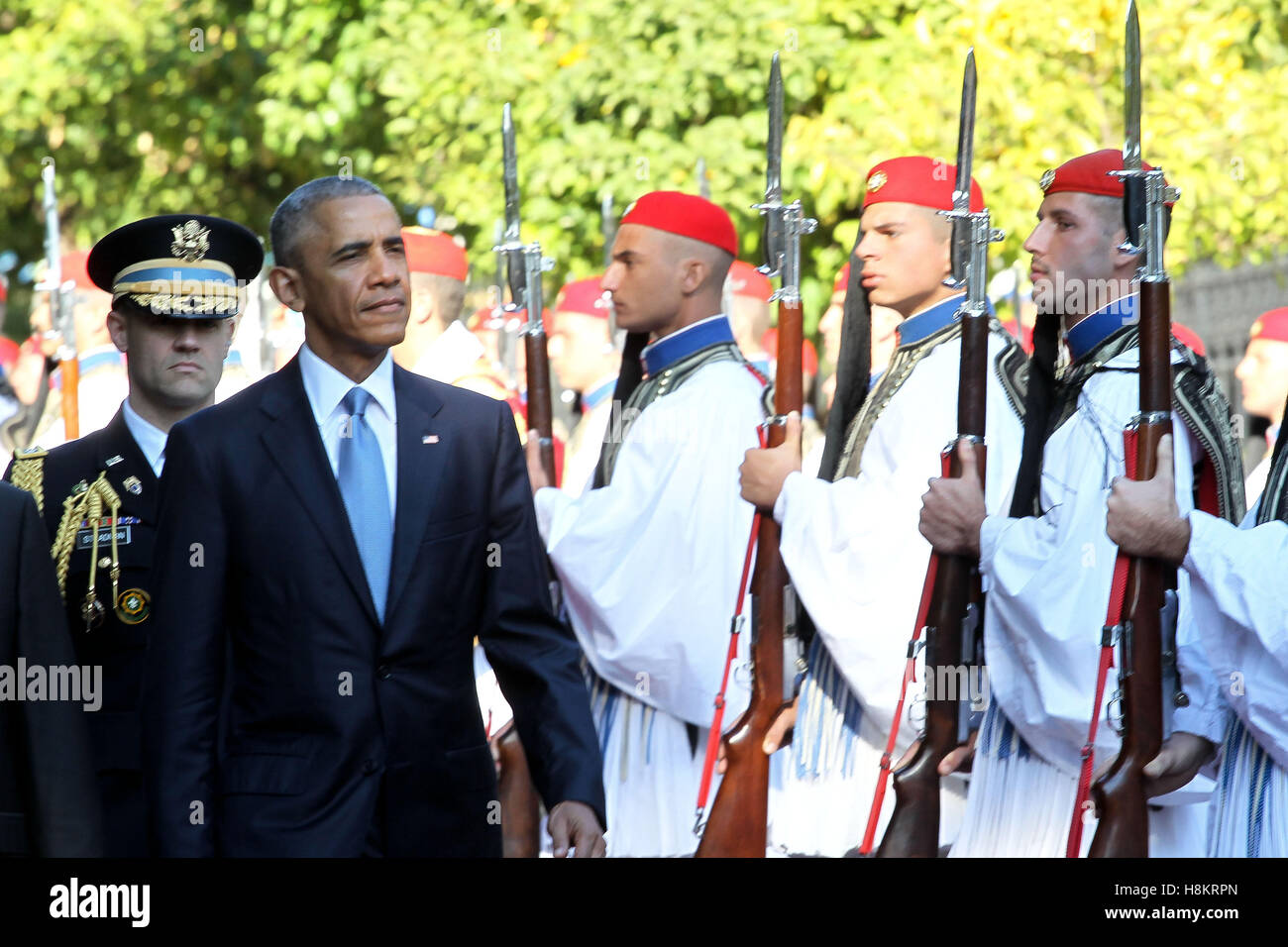 Athens, Greece. 15th Nov, 2016. US President Barack Obama and his greek ...