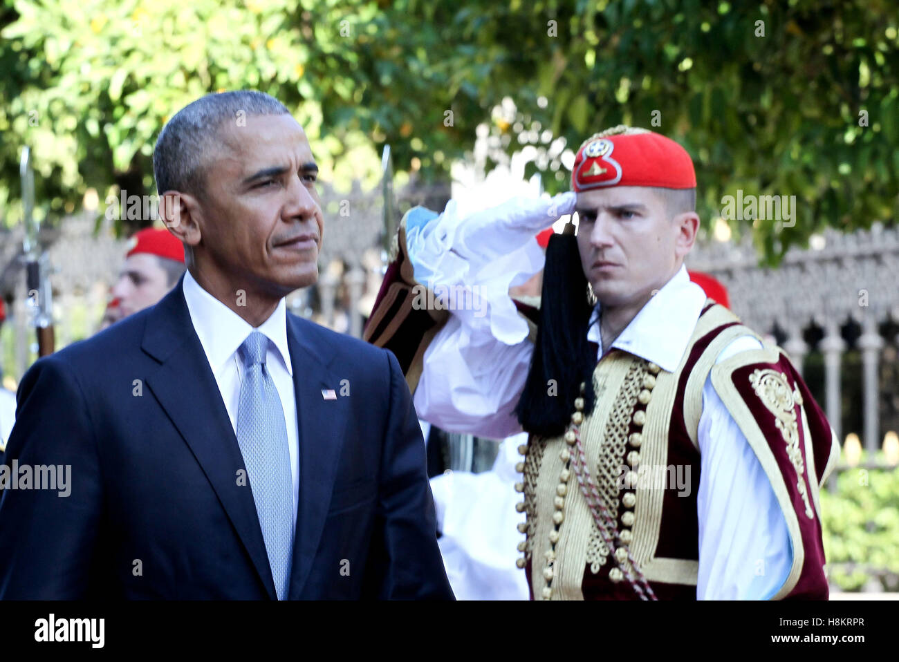 Athens, Greece. 15th Nov, 2016. US President Barack Obama and his greek ...
