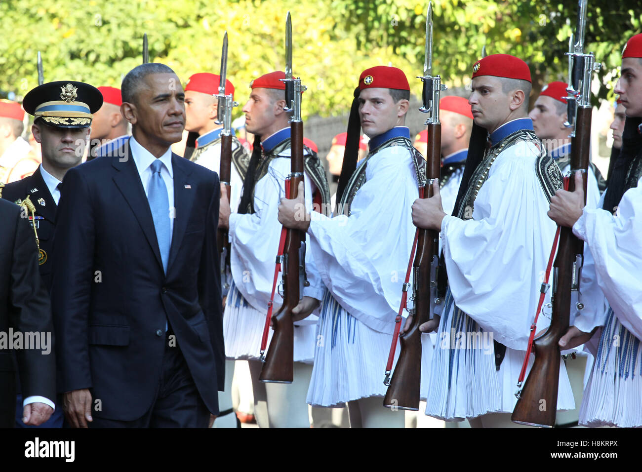 Athens, Greece. 15th Nov, 2016. US President Barack Obama and his greek ...