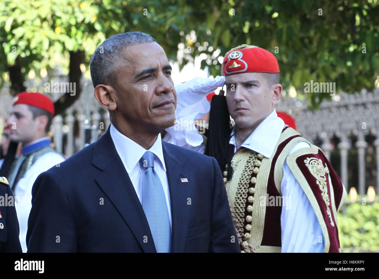 Athens, Greece. 15th Nov, 2016. US President Barack Obama and his greek ...
