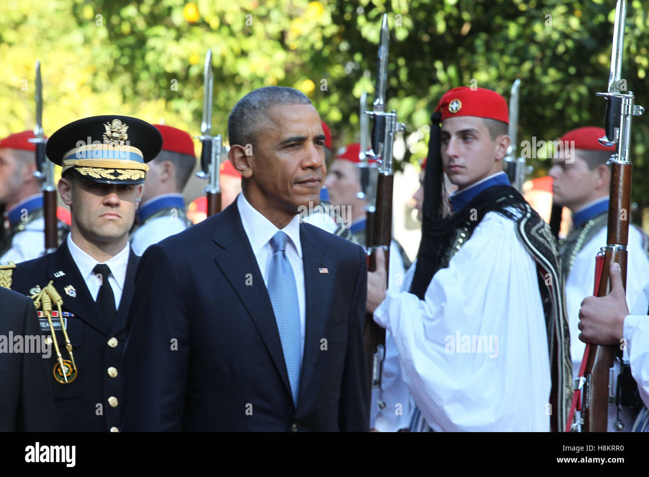 Athens, Greece. 15th Nov, 2016. US President Barack Obama and his greek ...