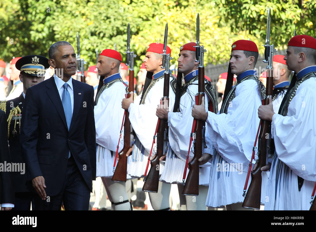 Athens, Greece. 15th Nov, 2016. US President Barack Obama and his greek ...