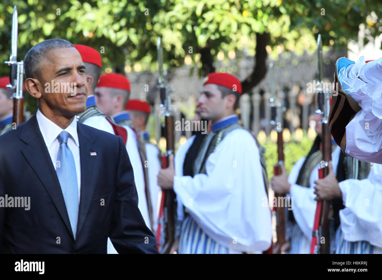 Athens, Greece. 15th Nov, 2016. US President Barack Obama and his greek ...