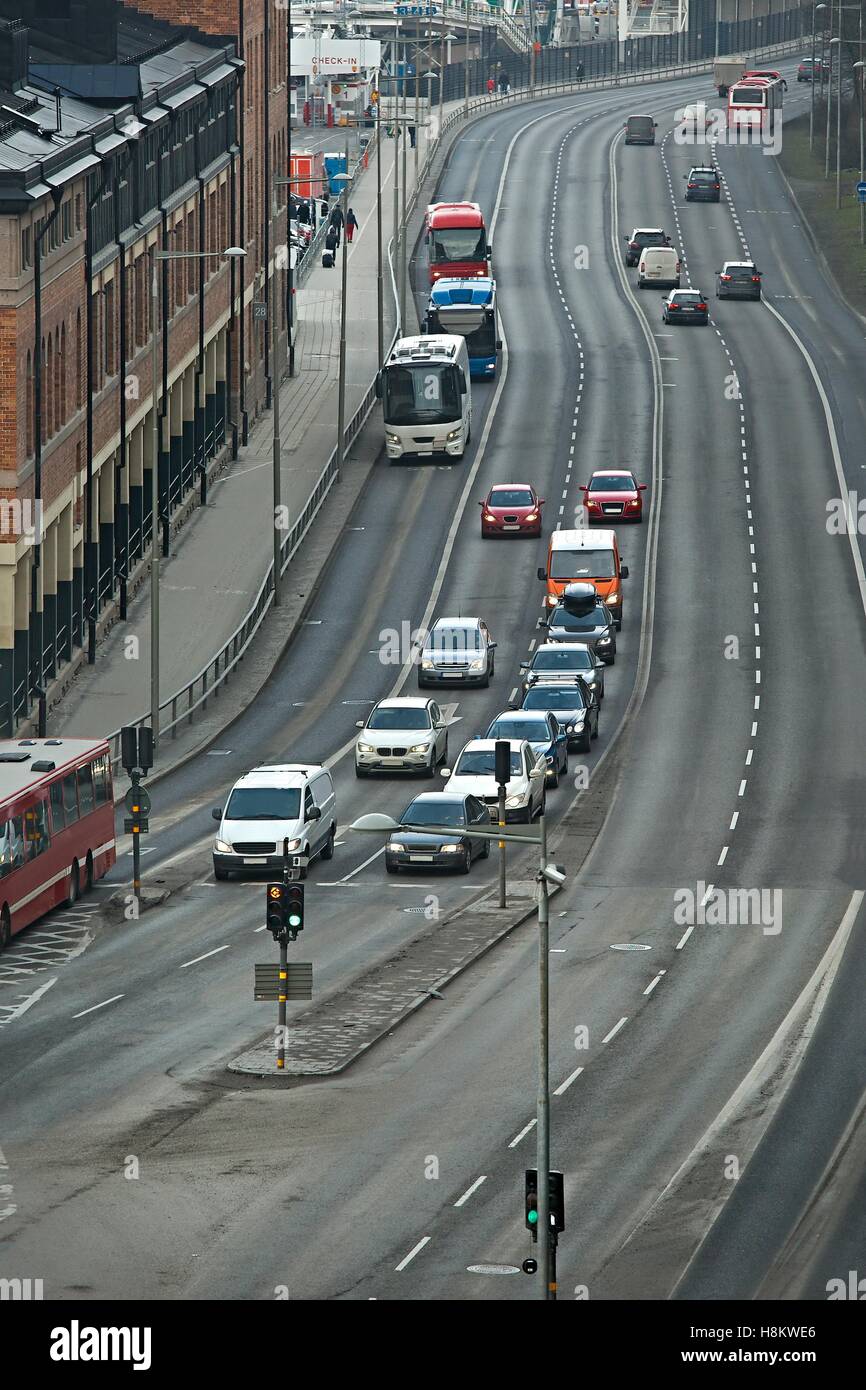 Many cars go on road hi-res stock photography and images - Alamy