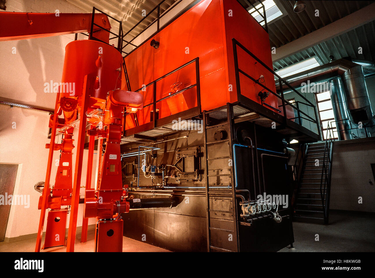Incinerator for generating energy from woodchips in a kitchen factory ...
