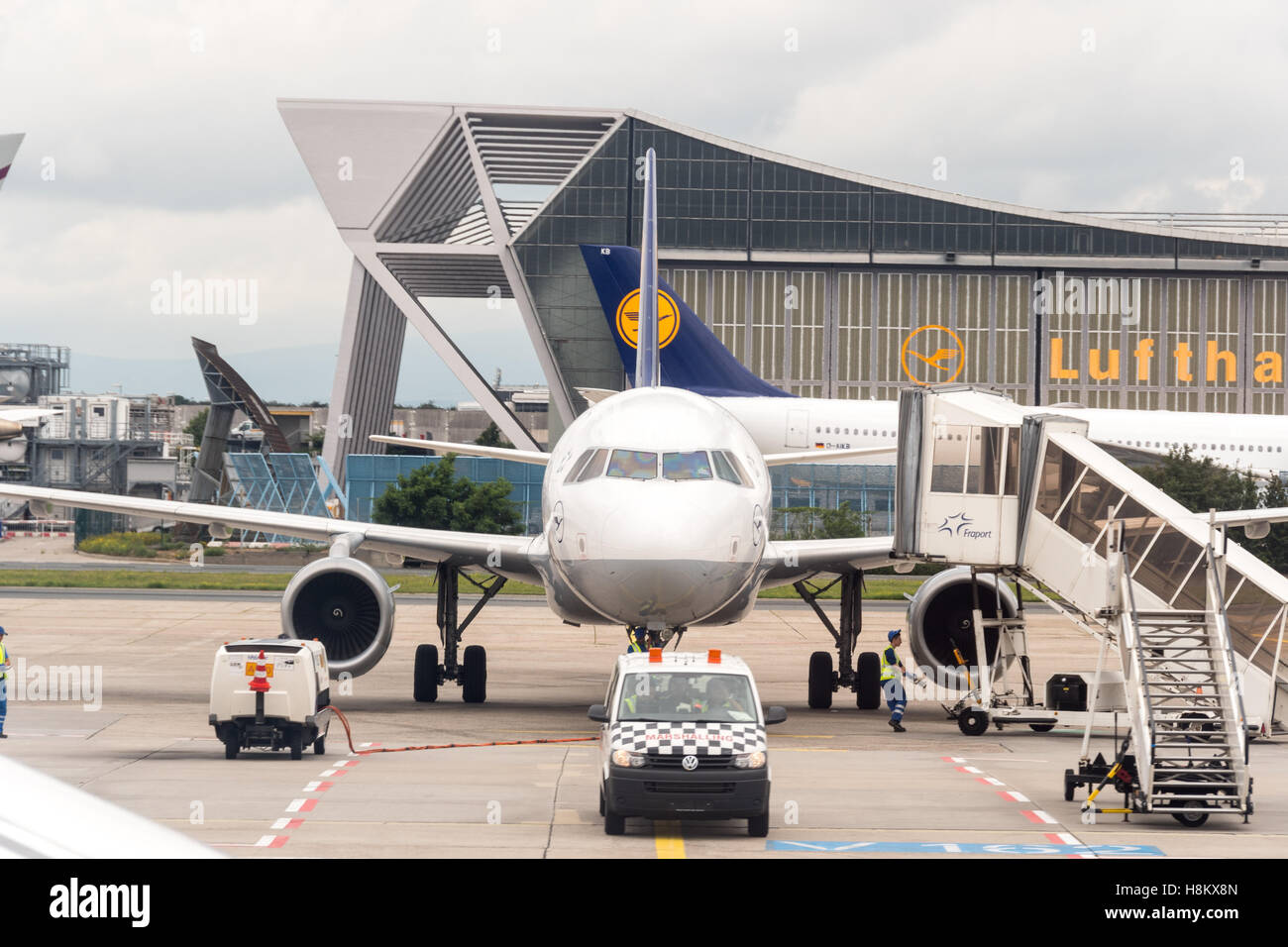 Frankfurt, Germany- Air planes at their terminals at the Frankfurt ...