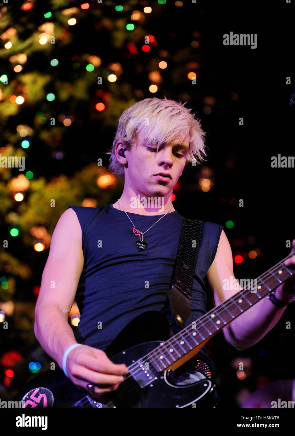Ross Lynch of the band R5 performs at the Citadel Outlets Christmas ...