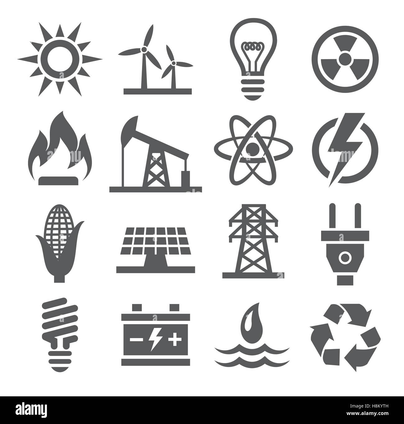 Energy icons Stock Vector Images - Alamy