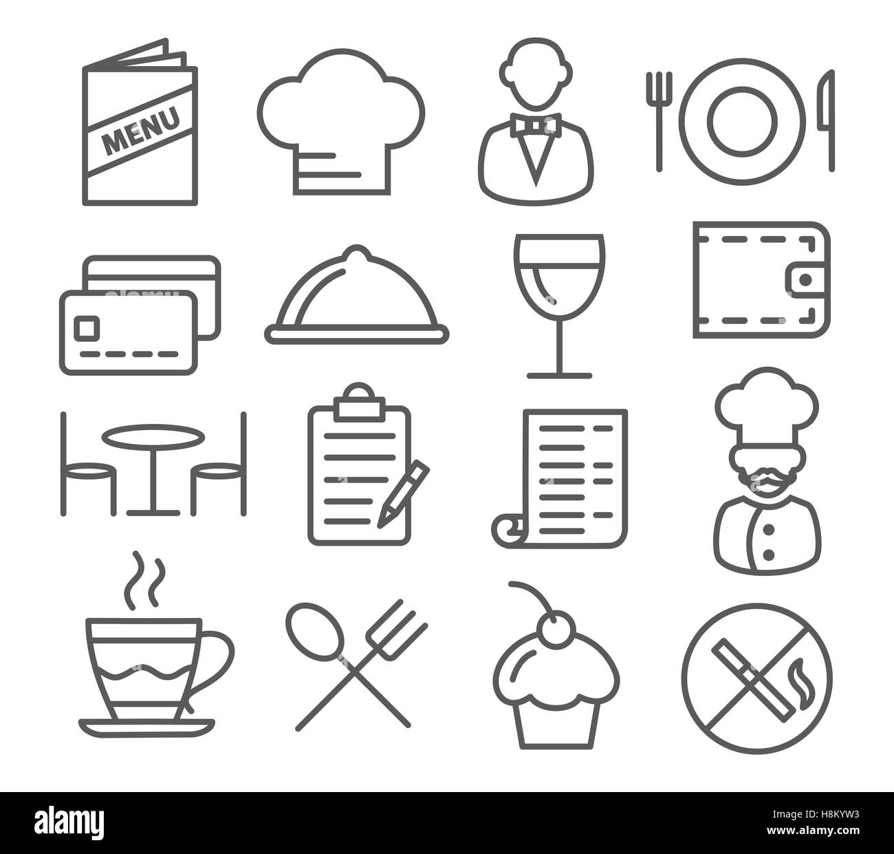 Restaurant dinner table chair vector Cut Out Stock Images & Pictures ...