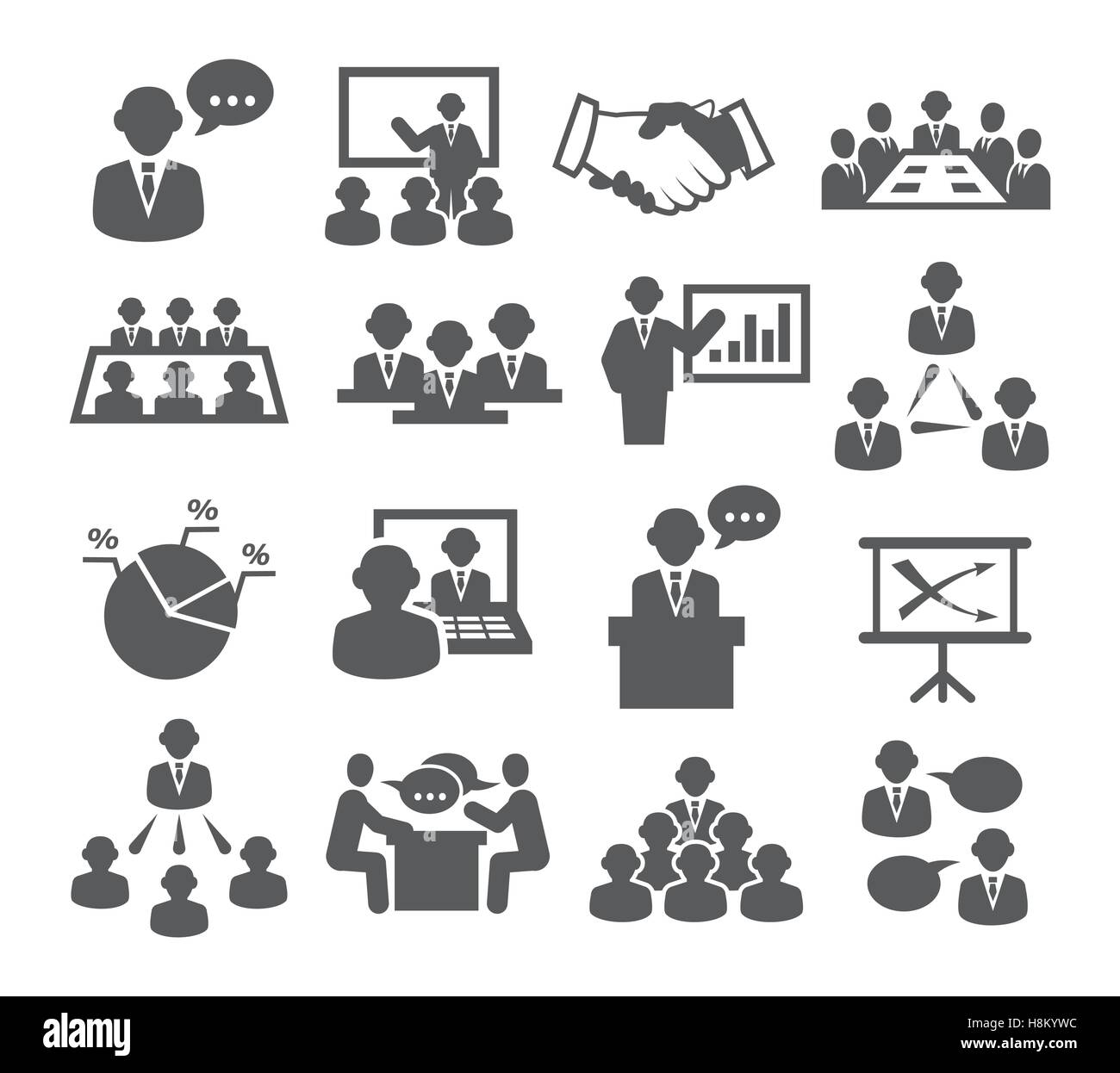 Workers conference table Stock Vector Images - Alamy