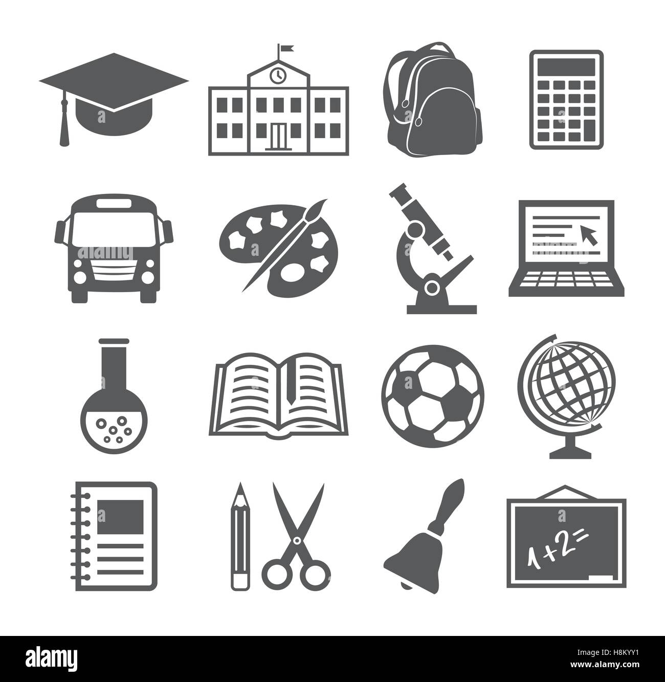 School and Education Icons Stock Vector Image & Art - Alamy