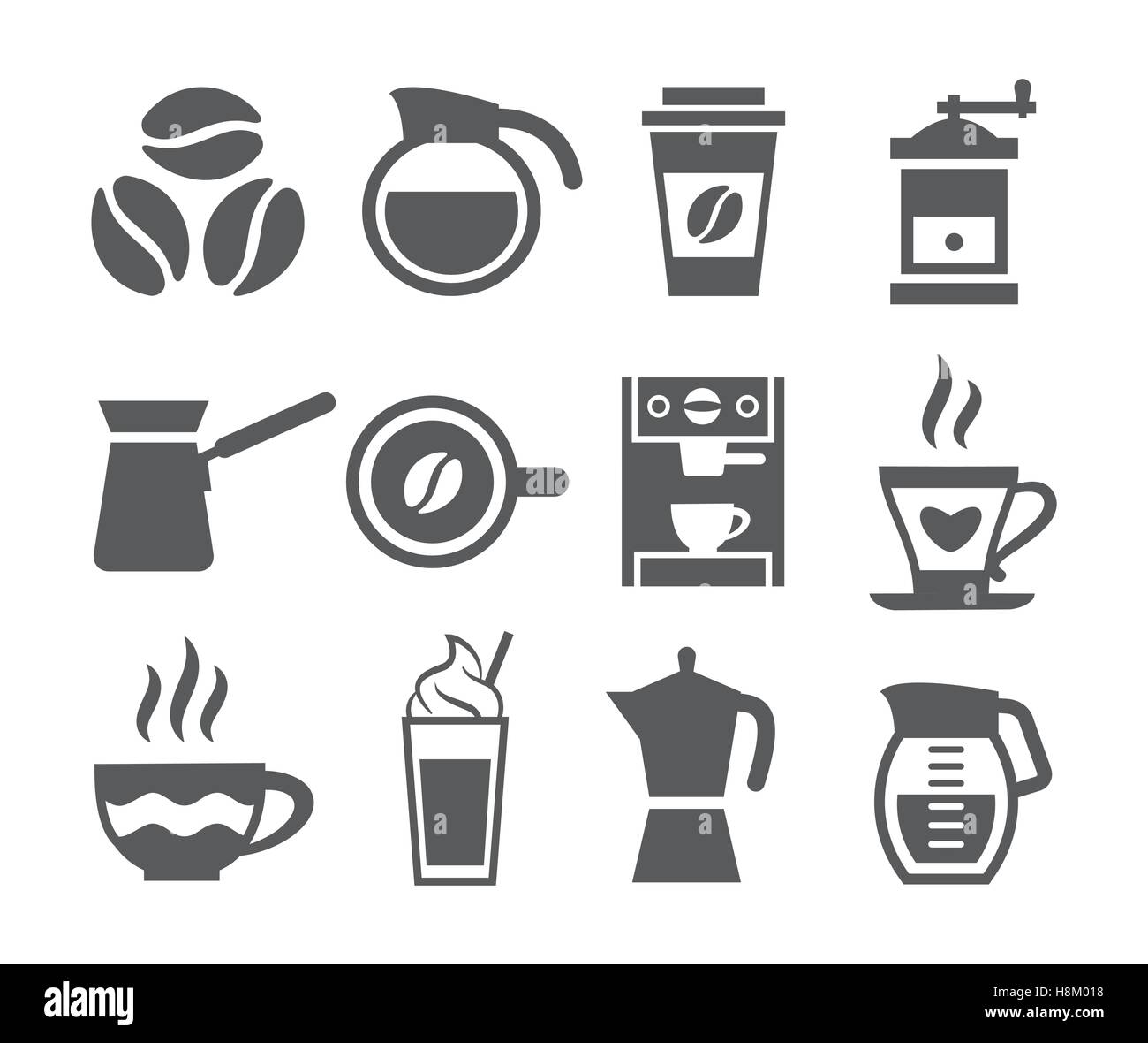 Cafe icons hi-res stock photography and images - Alamy
