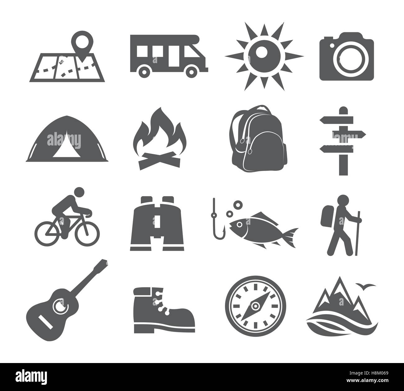 Camping sun set Stock Vector Images - Alamy
