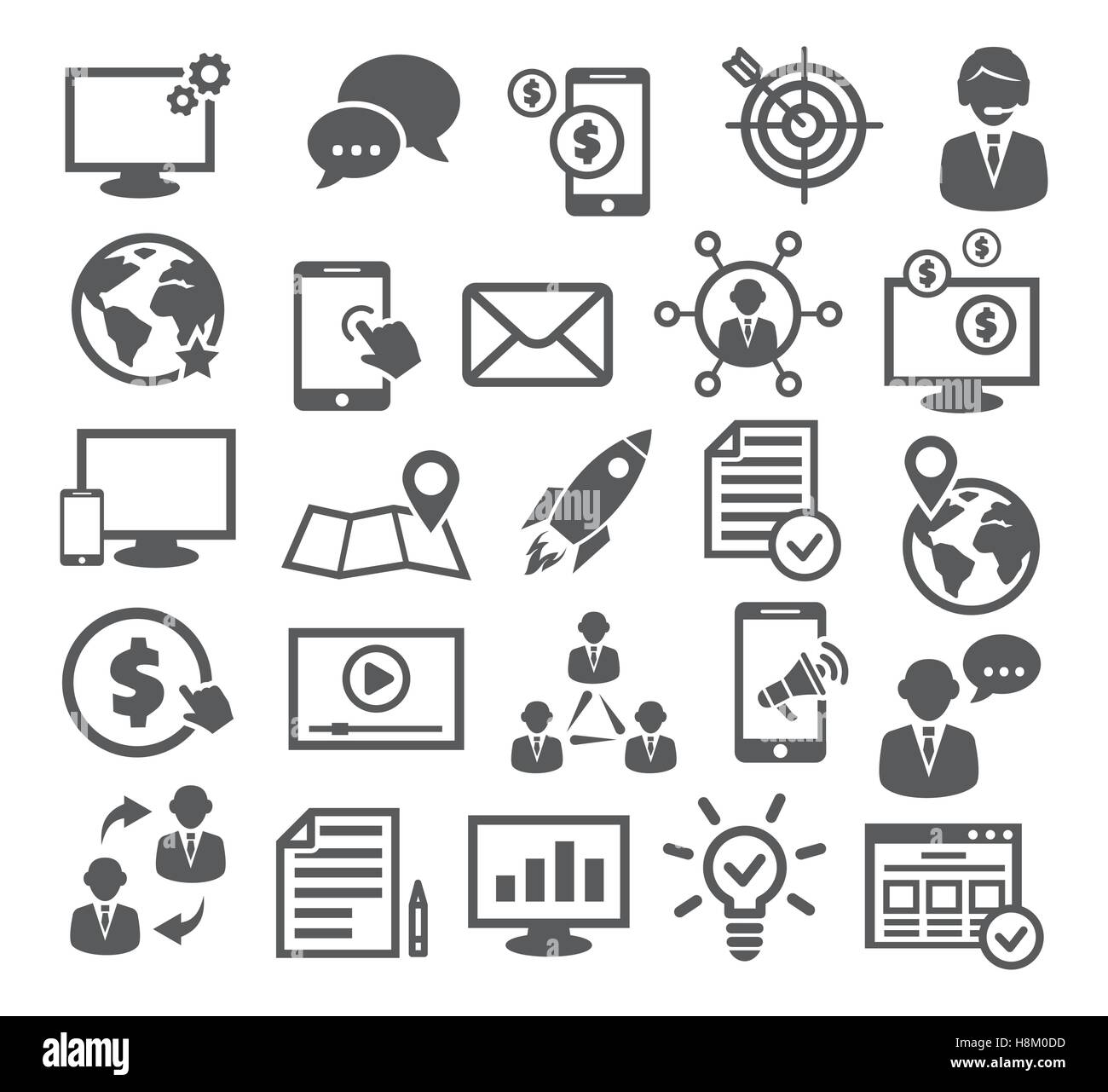 Digital marketing icons Stock Vector Images - Alamy
