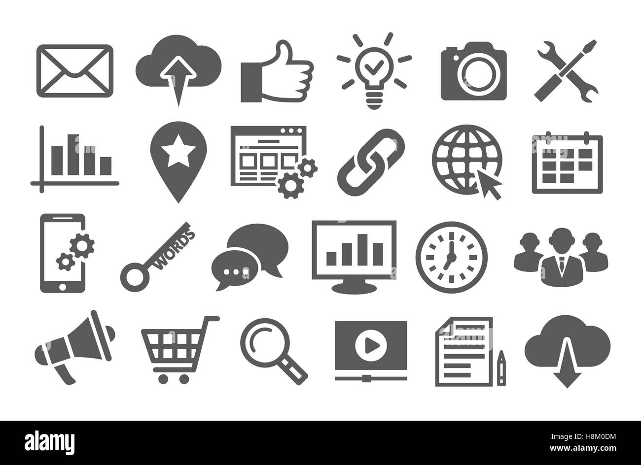 Seo search hand icon Stock Vector Images - Alamy