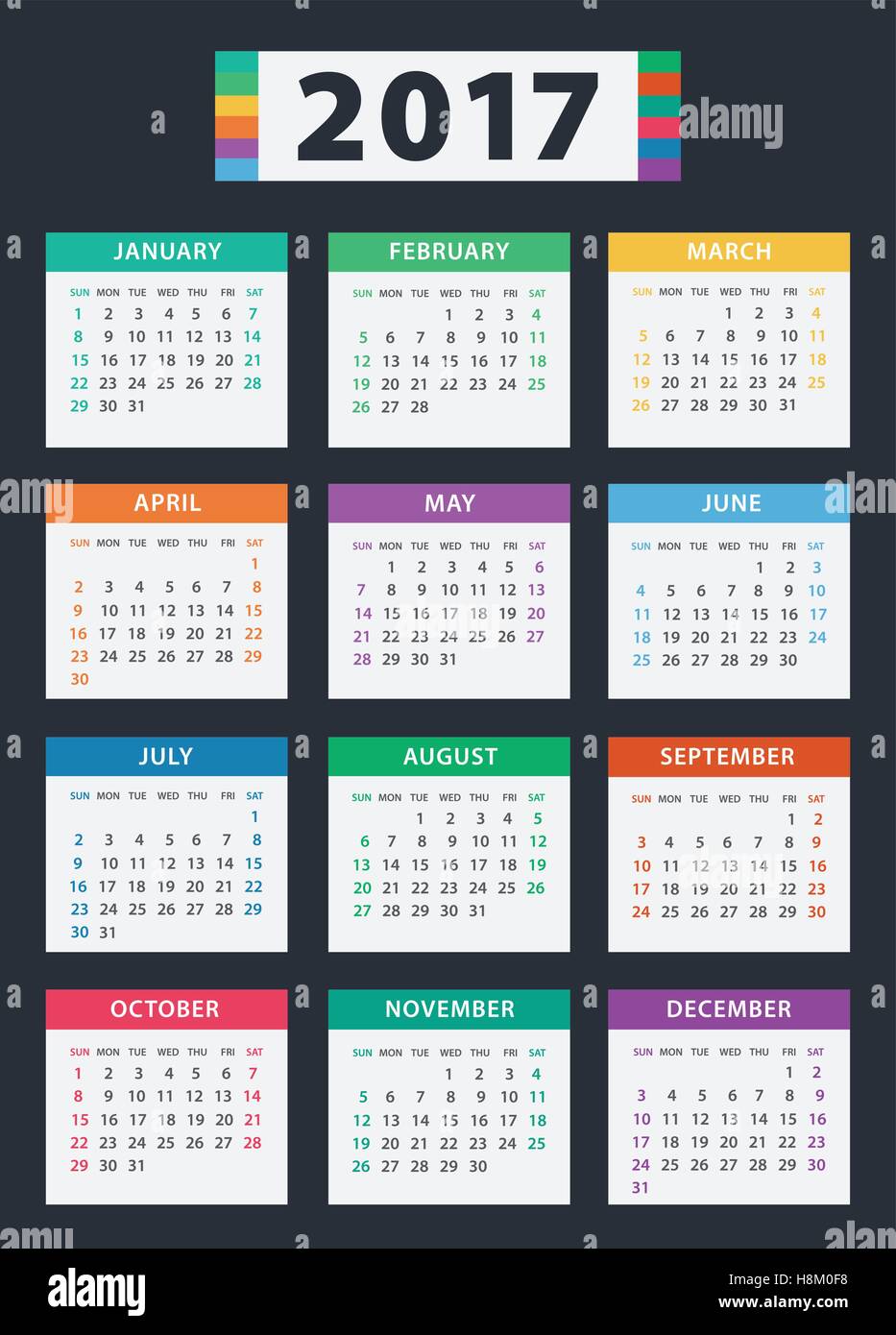 2017 vector vectors hi-res stock photography and images - Alamy