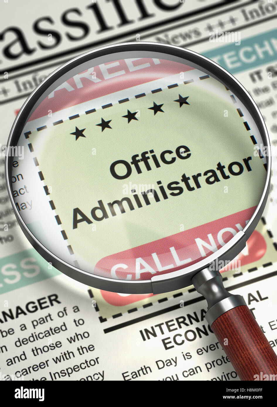 Office Administrator Join Our Team. 3D Stock Photo - Alamy