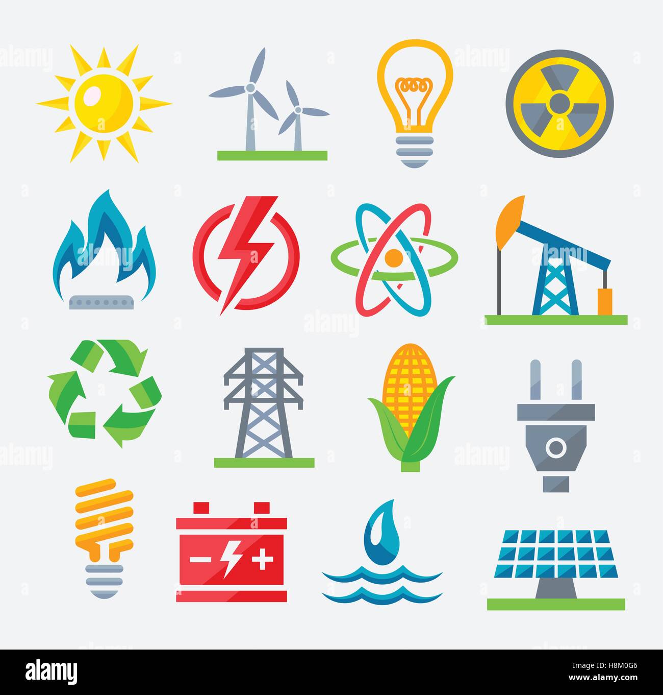 Science icons on gray background hi-res stock photography and images ...