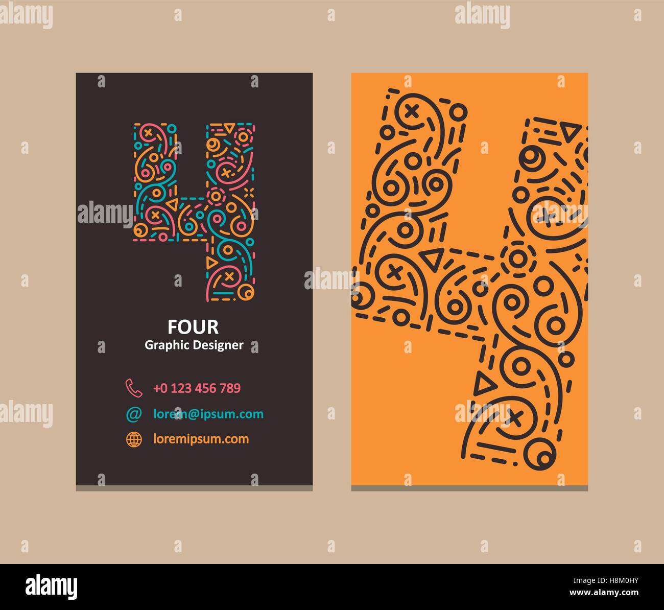 Number 4 logo Stock Vector Images - Alamy