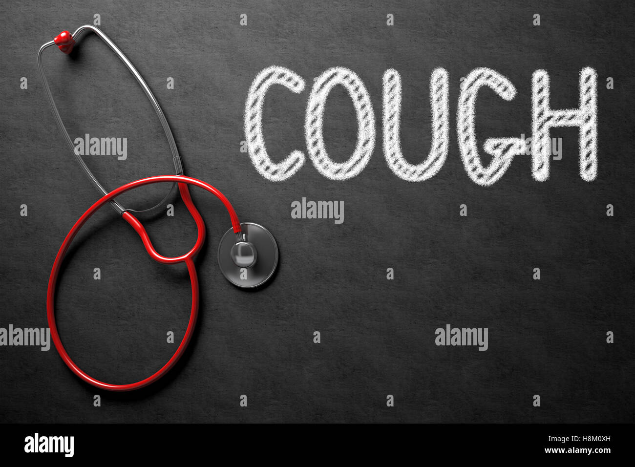 Chalkboard with Cough Concept. 3D Illustration Stock Photo - Alamy