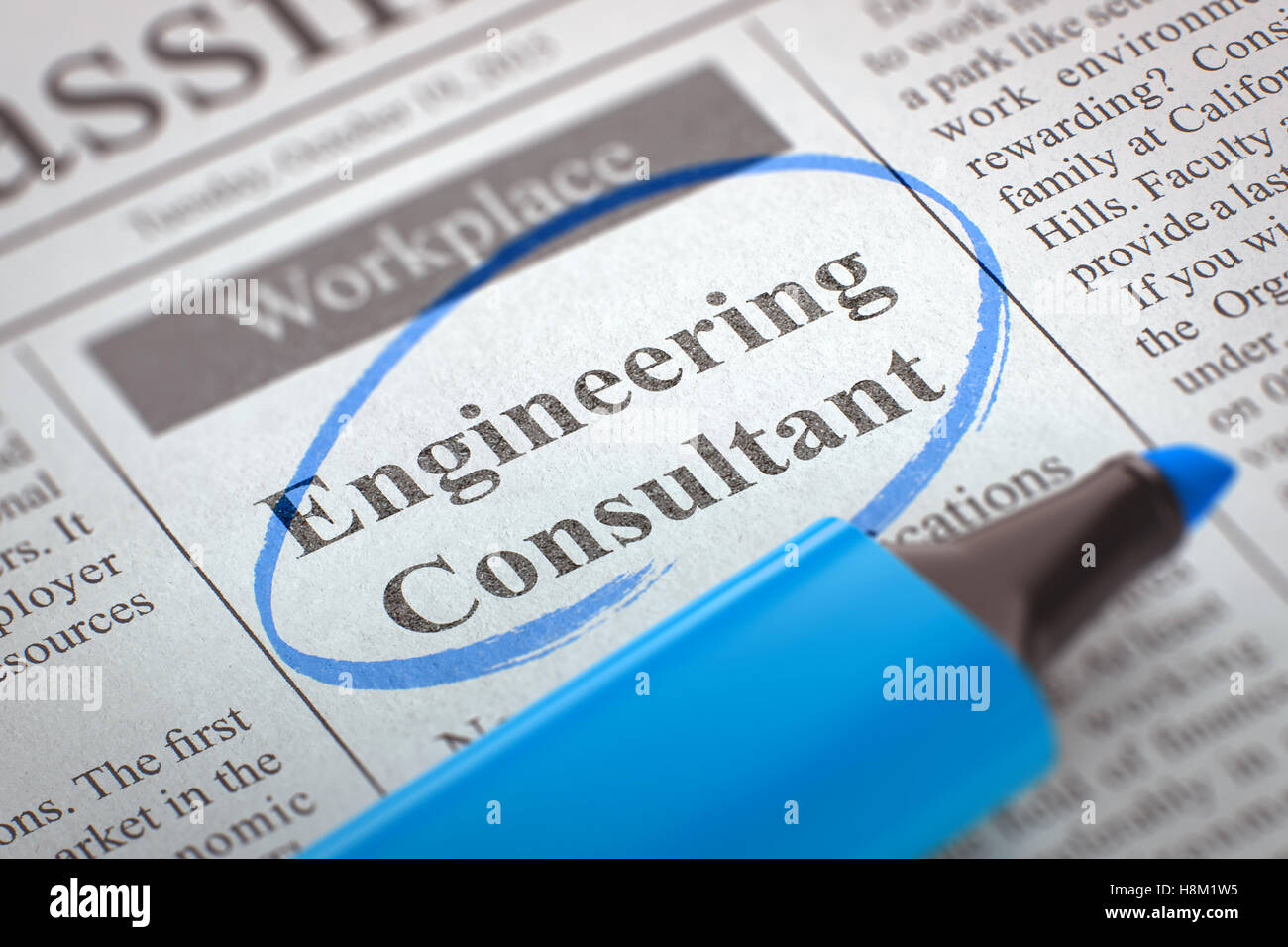 Engineering Consultant Job Vacancy. 3D Stock Photo - Alamy