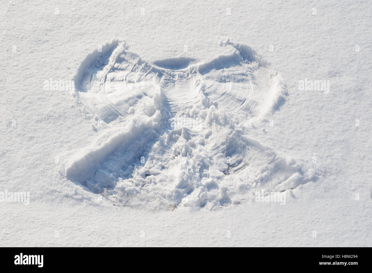 mark of an Angel in the snow Stock Photo - Alamy