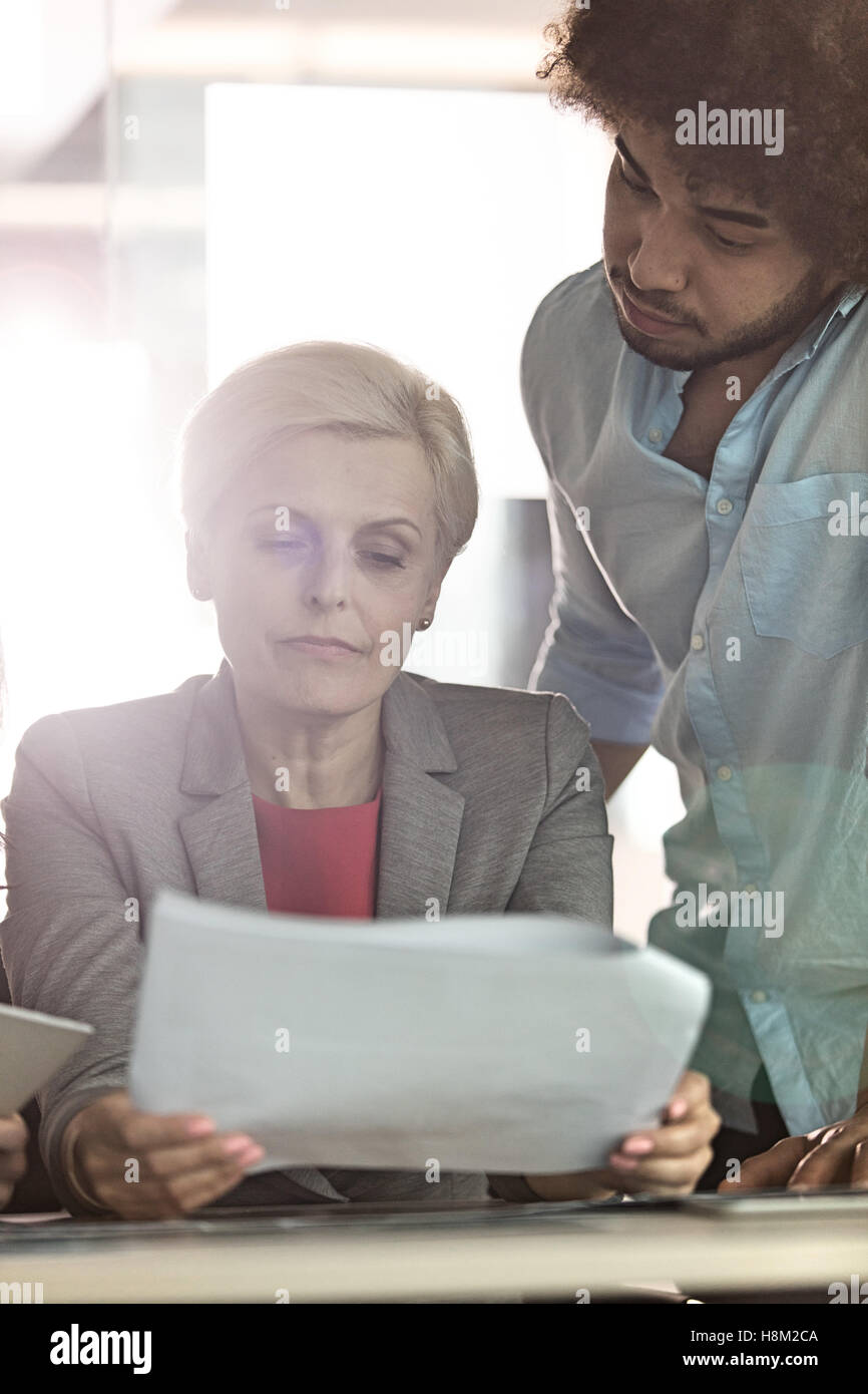 Two men reading paper hi-res stock photography and images - Alamy