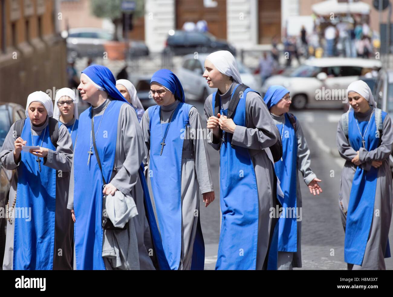 Nuns on their way to church at Vatican City, Rome, Italy Stock Photo ...