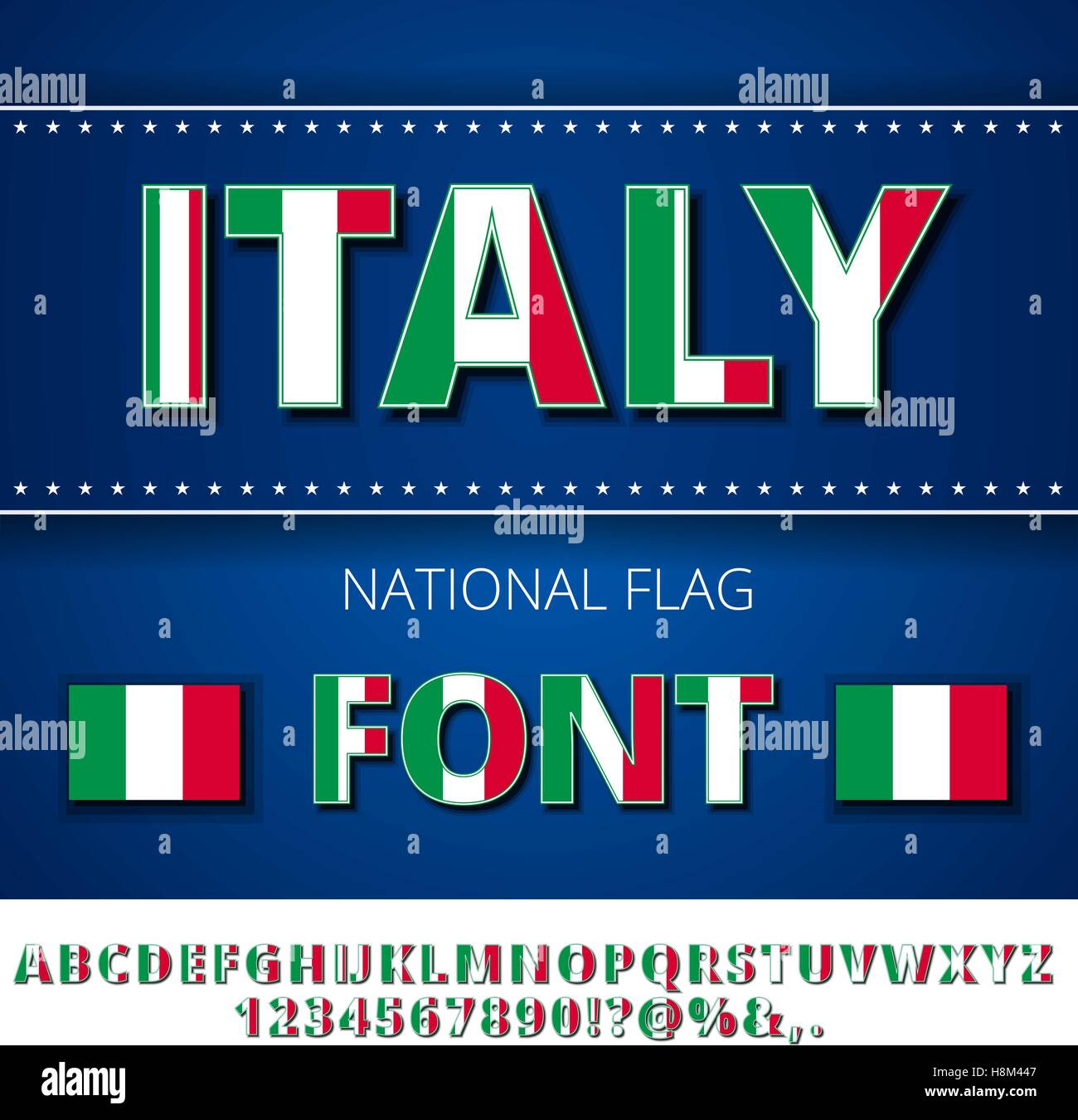 National Flag Font Stock Vector Image & Art - Alamy