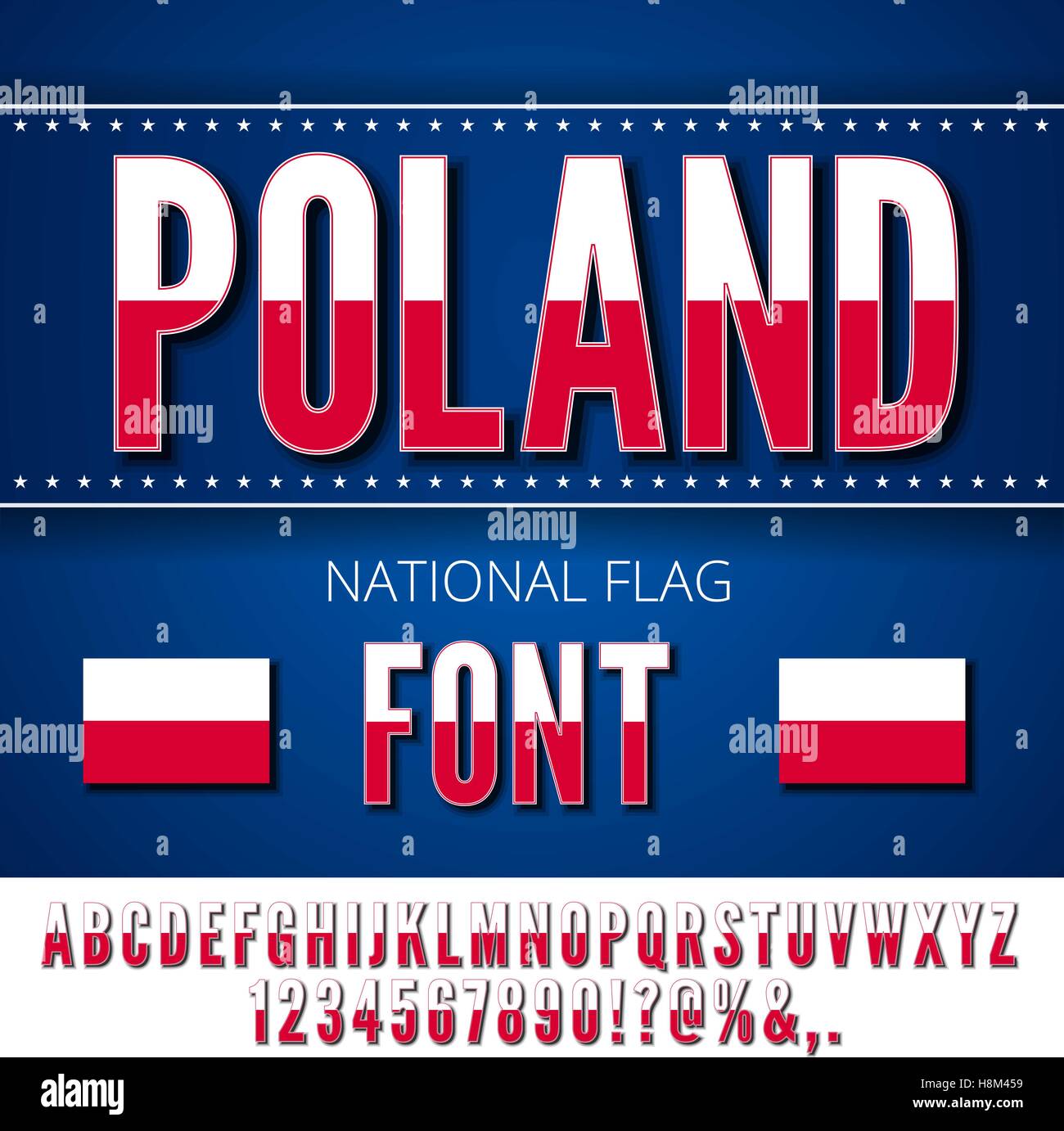 Poland Flag Font Stock Vector Image & Art - Alamy