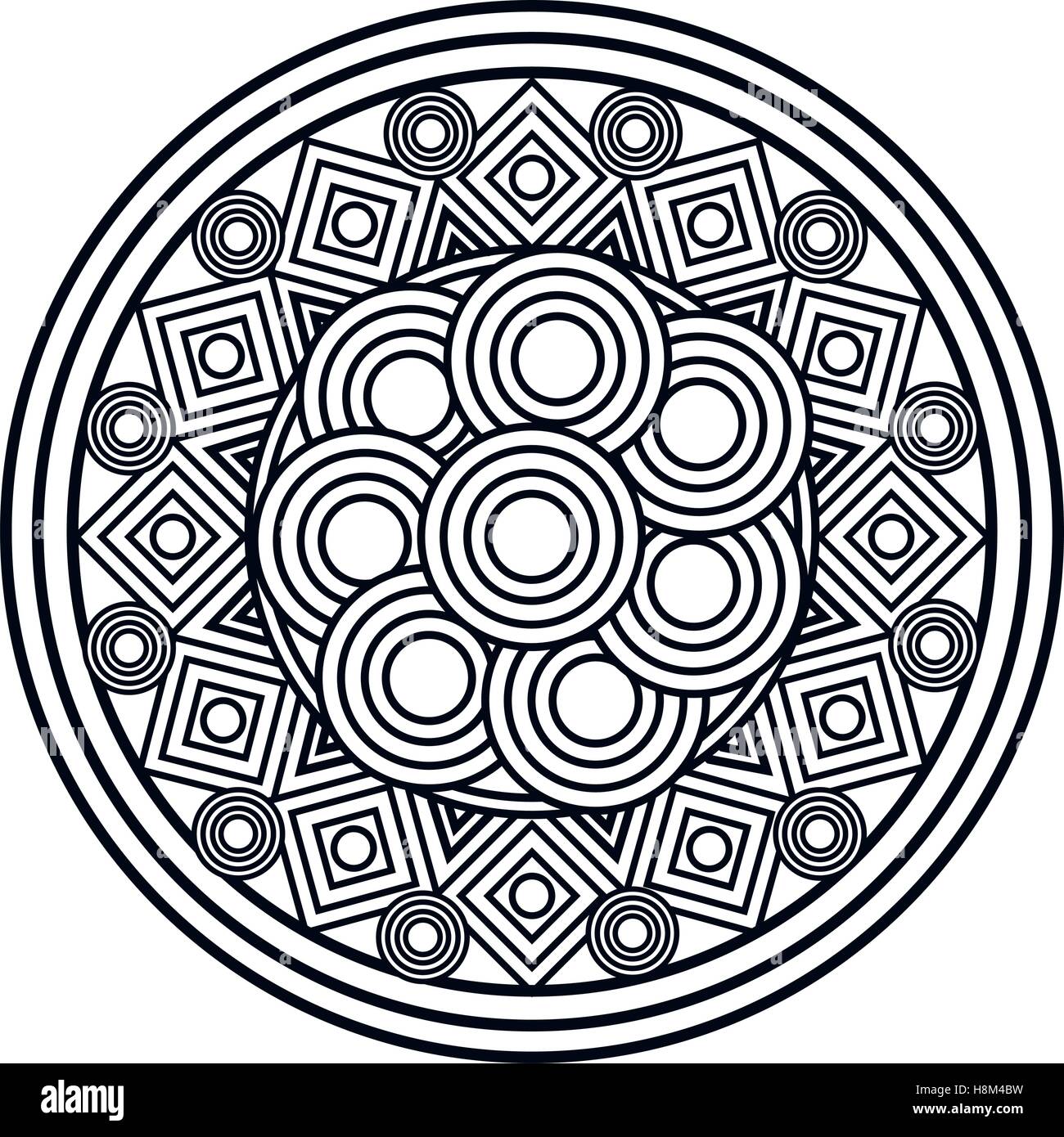 mandala art isolated icon vector illustration design Stock Vector Image ...