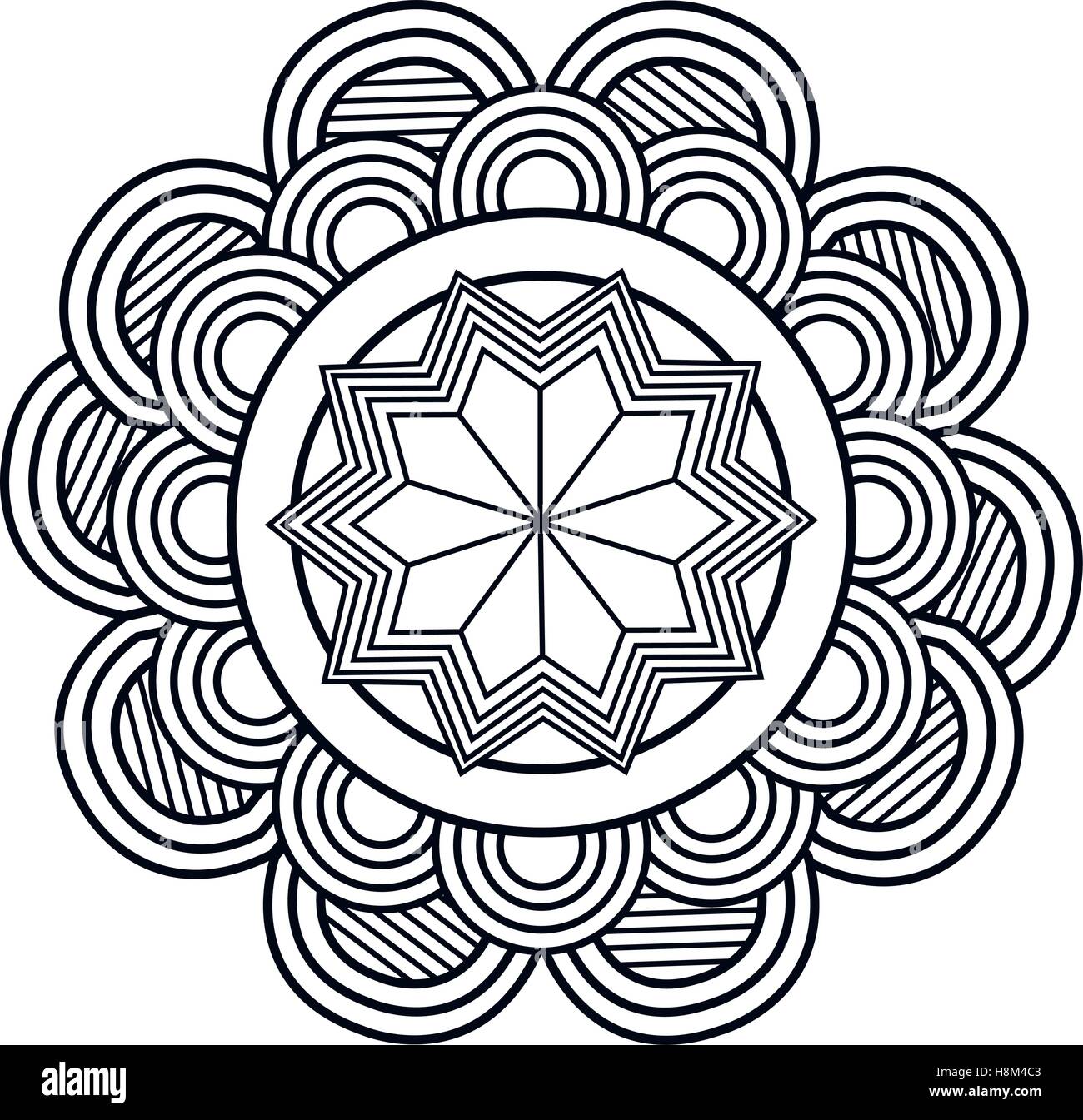mandala art isolated icon vector illustration design Stock Vector Image ...