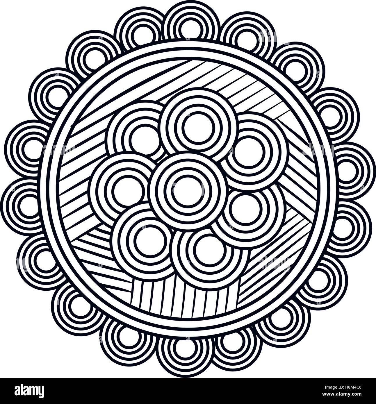 mandala art isolated icon vector illustration design Stock Vector Image ...