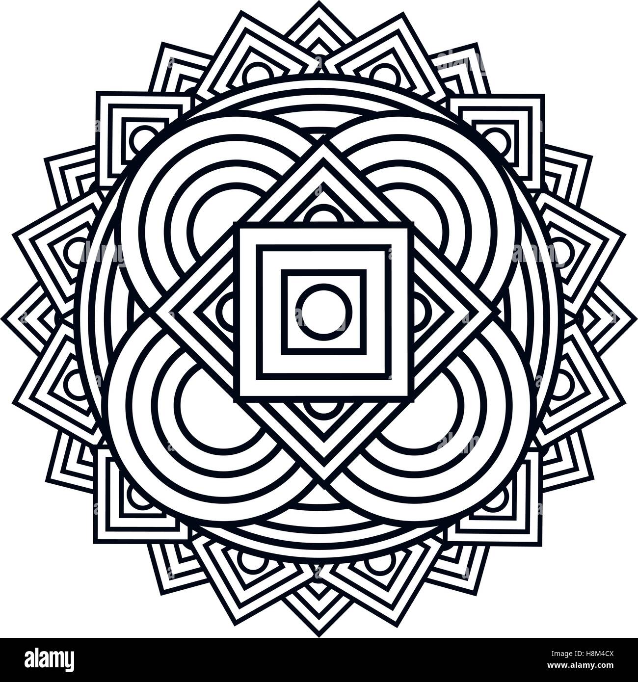 mandala art isolated icon vector illustration design Stock Vector Image ...