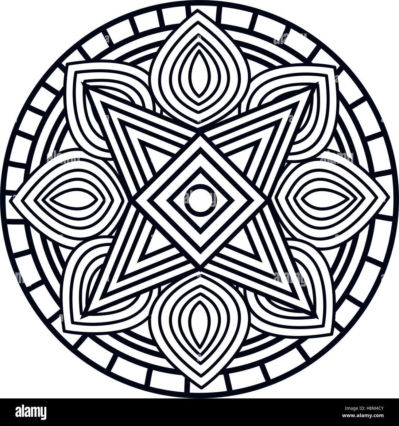 mandala art isolated icon vector illustration design Stock Vector Image ...