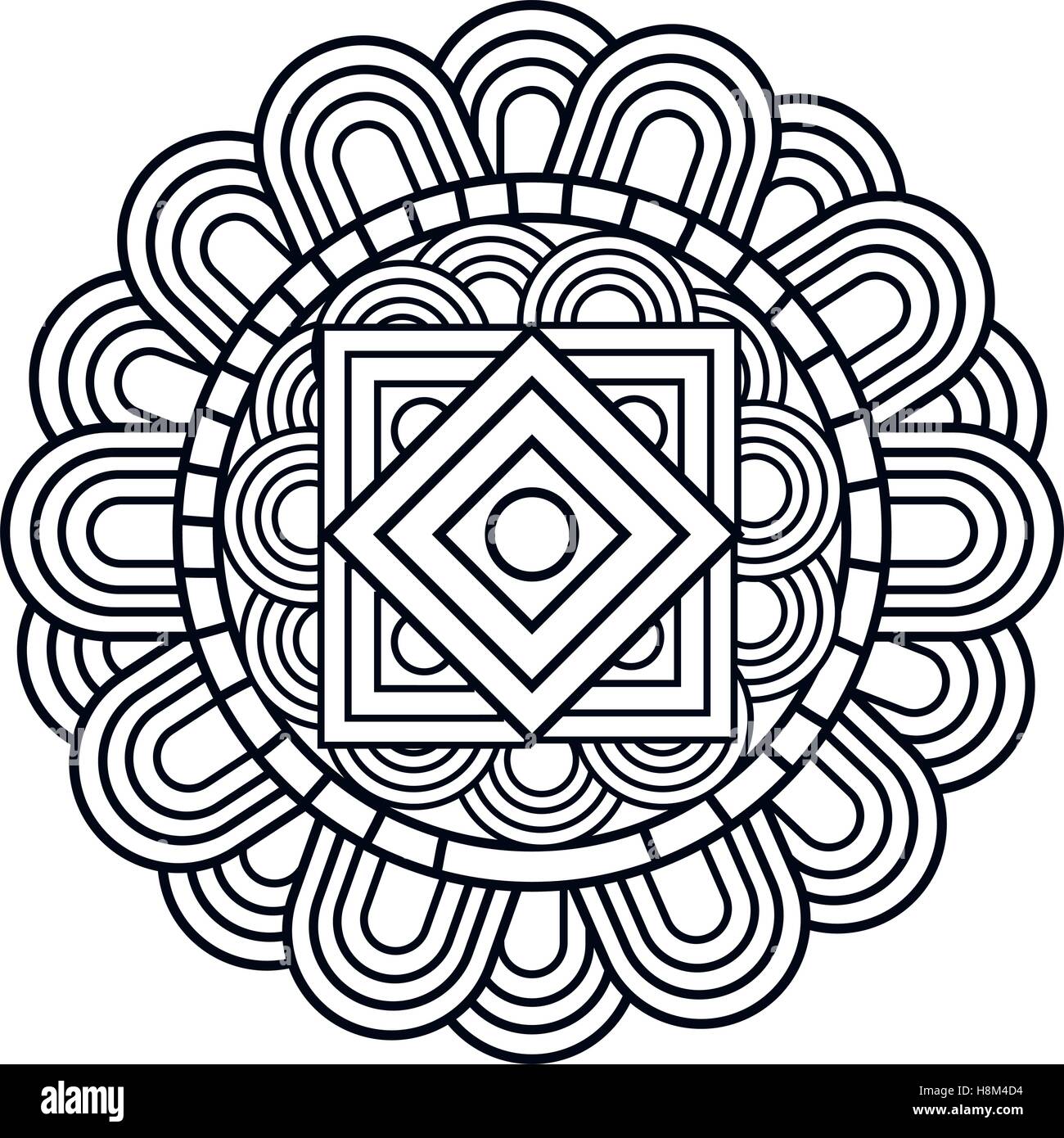 mandala art isolated icon vector illustration design Stock Vector Image ...