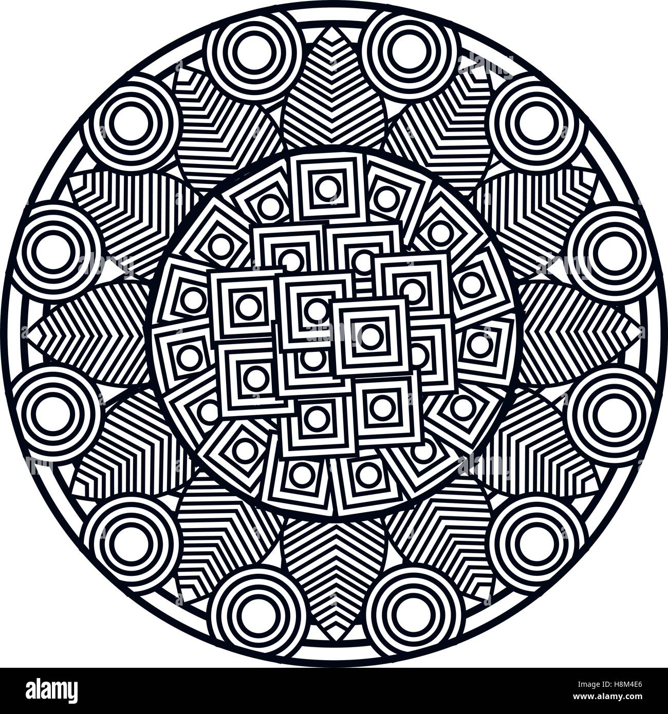mandala art isolated icon vector illustration design Stock Vector Image ...