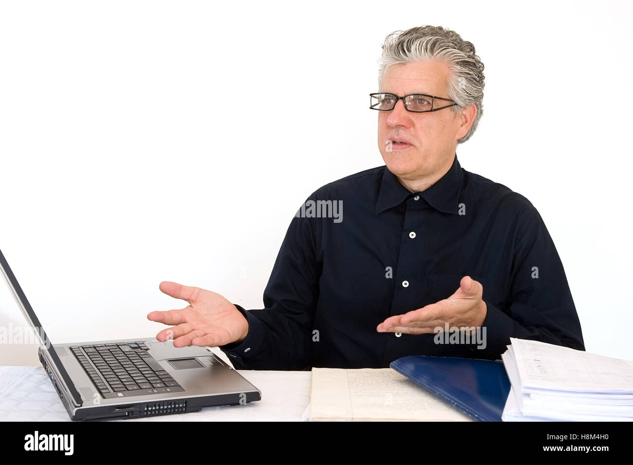 clerk at work in his office Stock Photo - Alamy