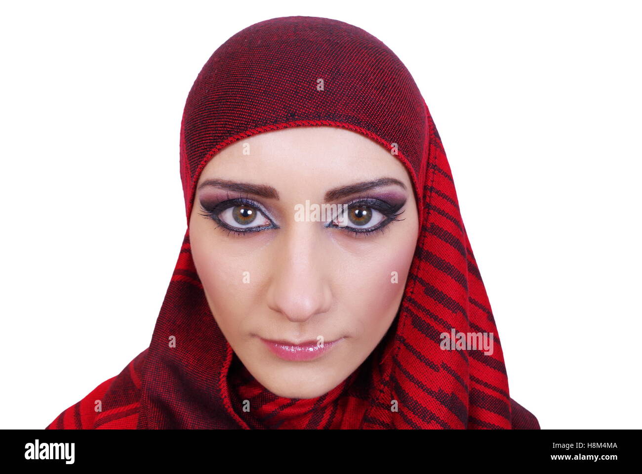 pretty happy muslim girl portrait Stock Photo - Alamy