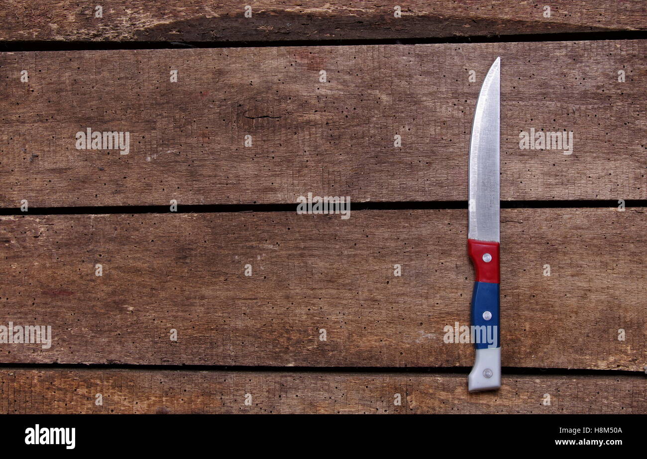 kitchen knife on the table Stock Photo - Alamy