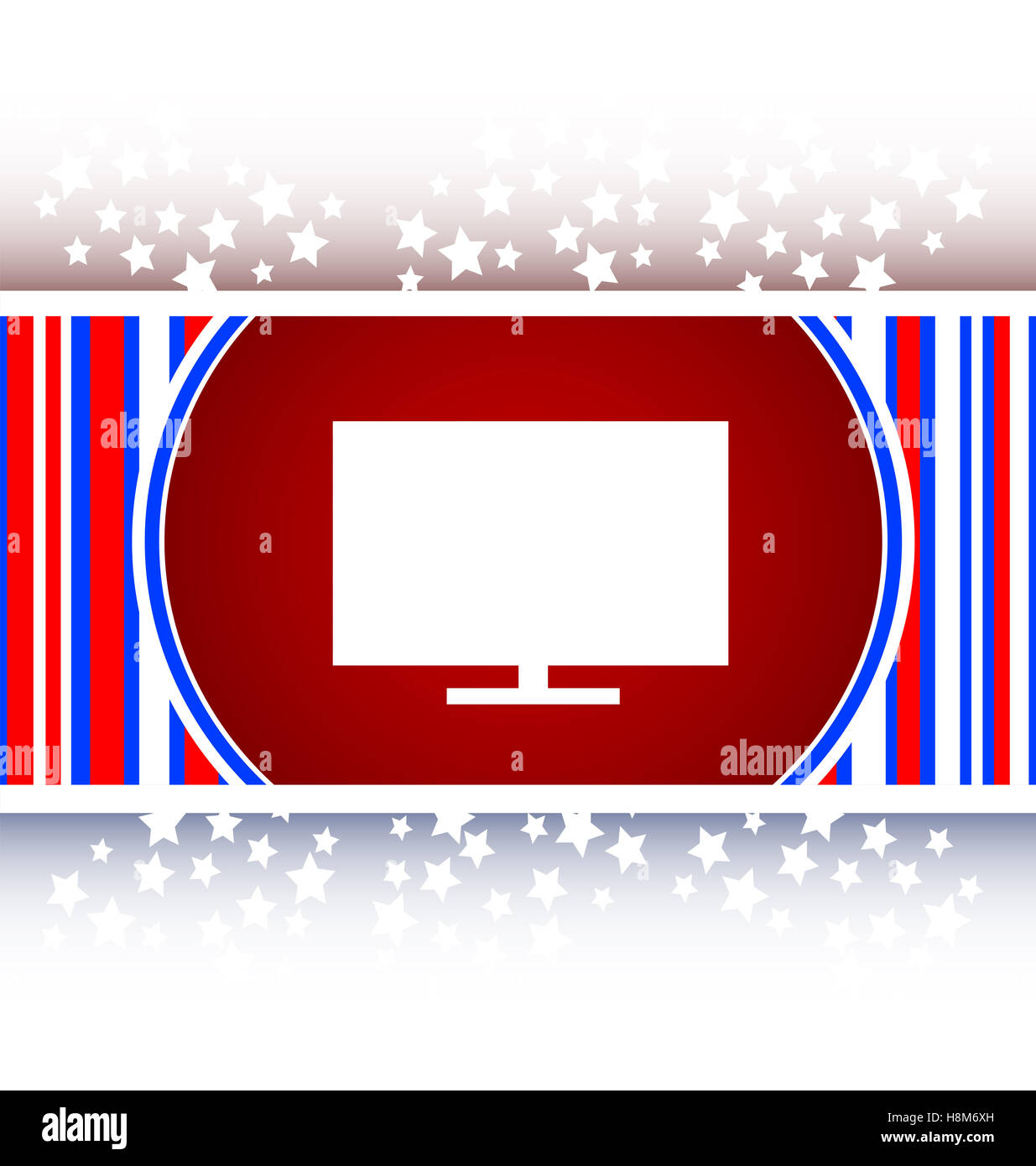 tv web icon button Stock Photo - Alamy