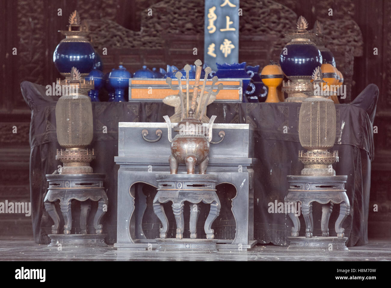 Beijing, China - Various religious items inside the Temple of Heaven ...